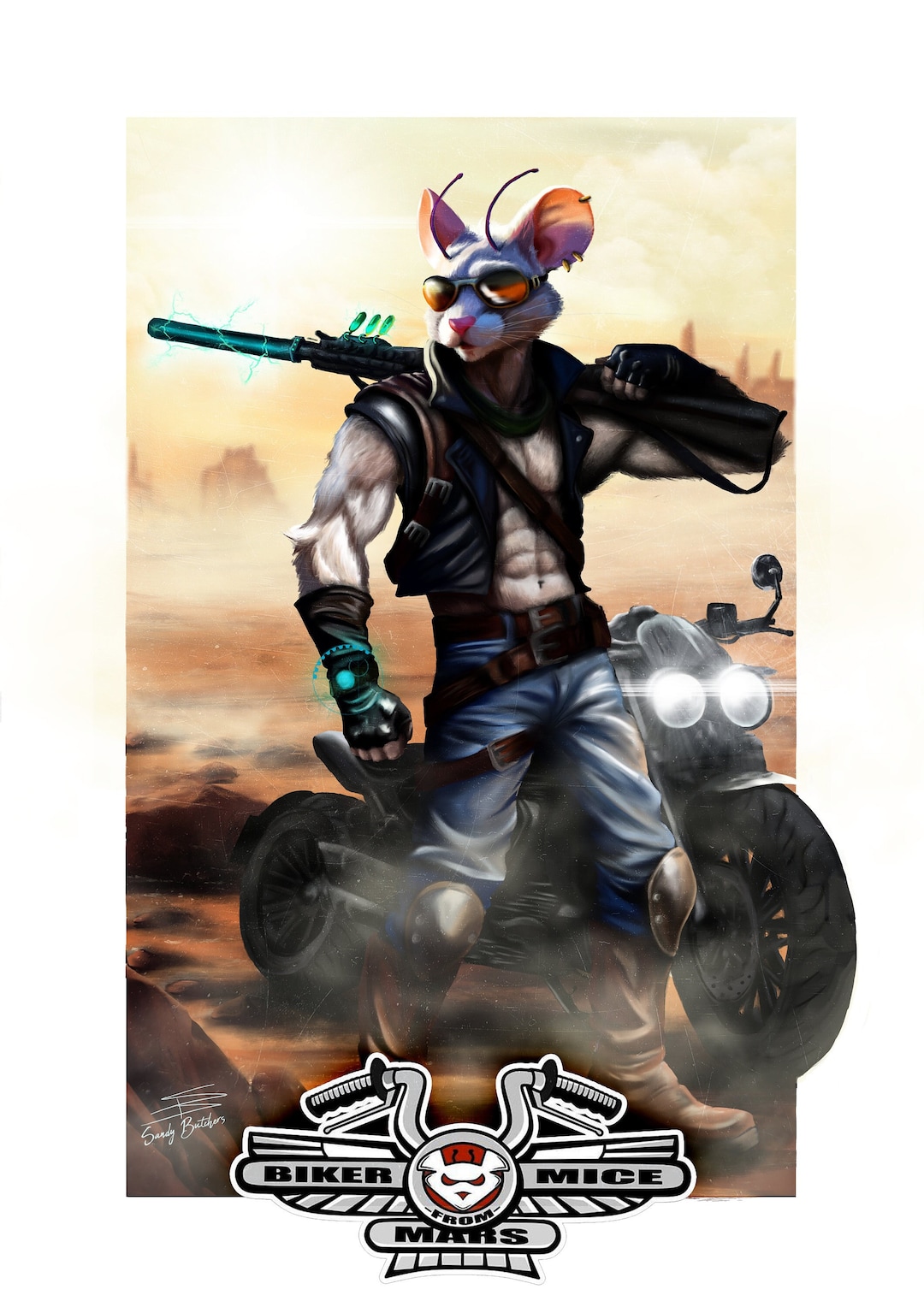 Biker Mice From Mars, Fan Art, Awesome Cartoon, 90s, Art Print, Mouse ...