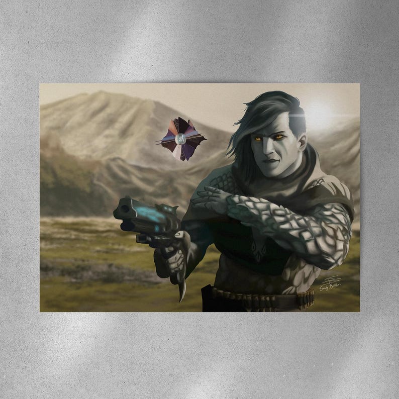 Destiny 2 Crow; Gunslinger Crow: Giclée Art Print, Games Poster ...