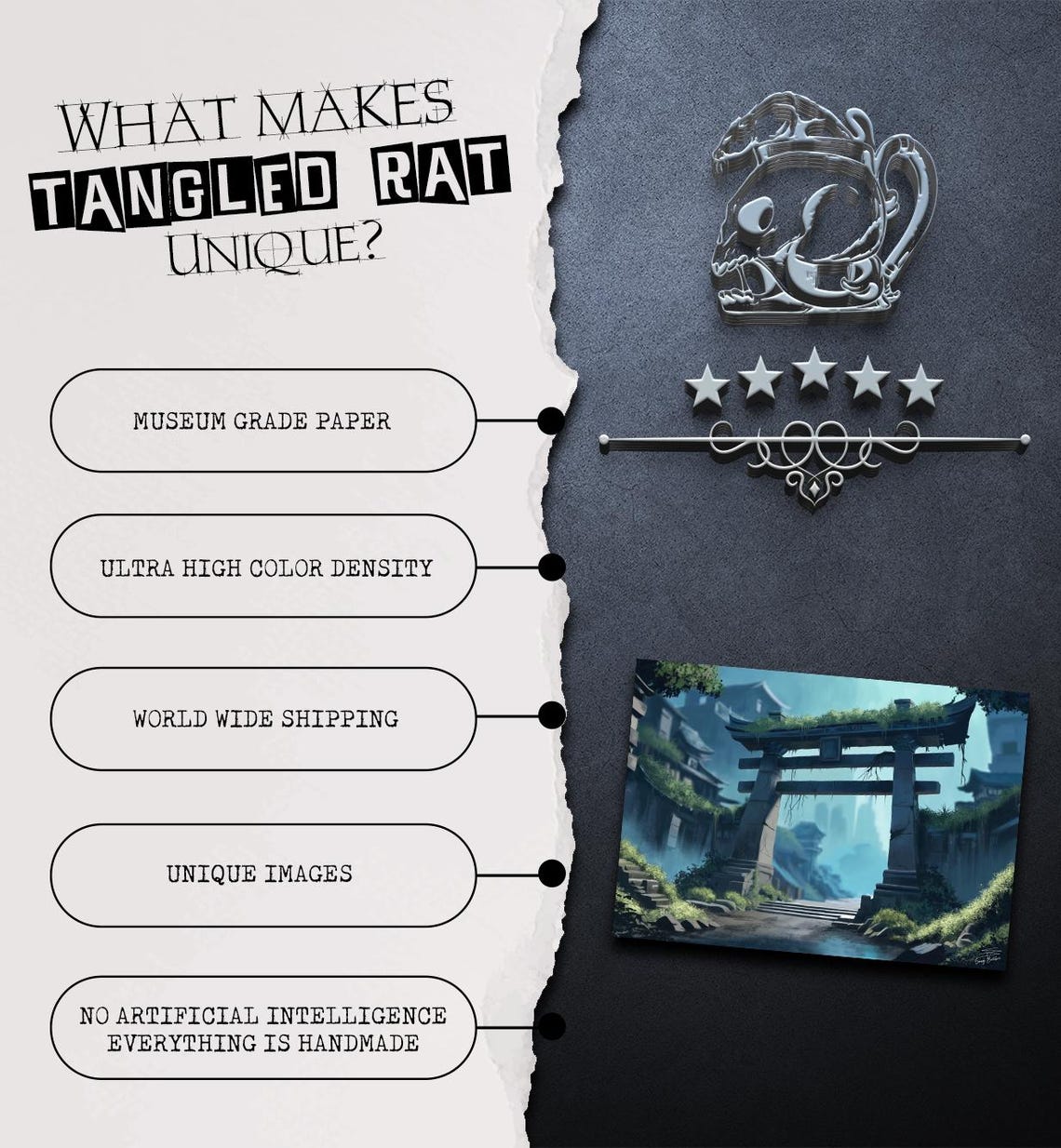 Tori Gate in Post-apocalyptic Cyberpunk Urban Landscape Futuristic Wall ...