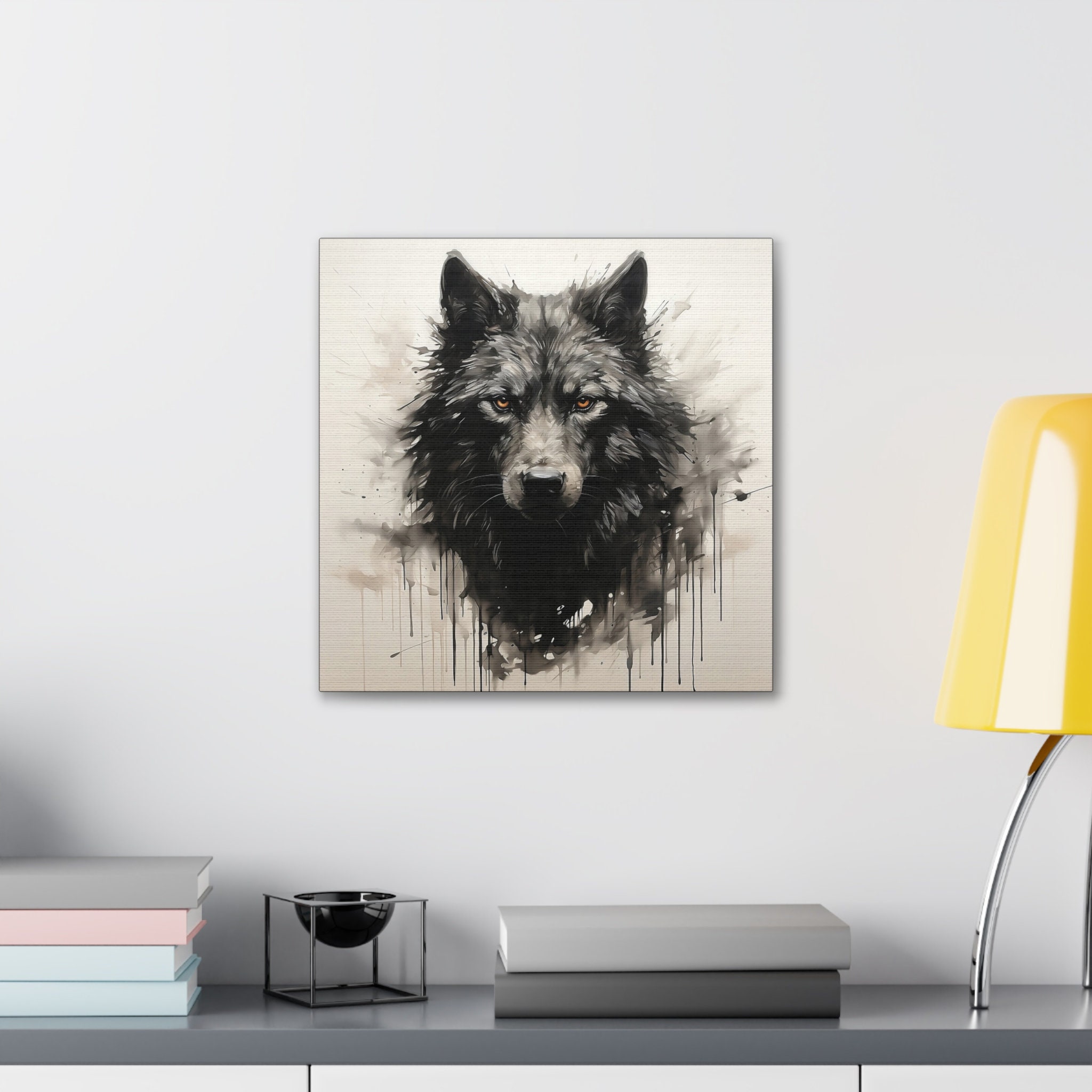 Wolf, Lone Wolf, Dark and Mysterious, Canvas Art - Etsy