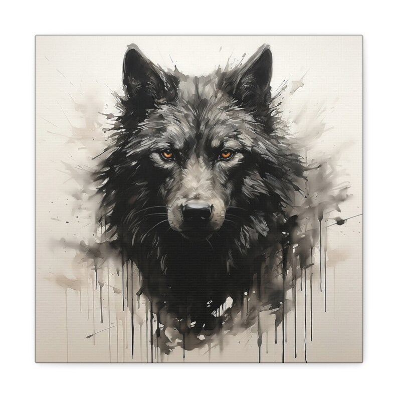 Wolf, Lone Wolf, Dark and Mysterious, Canvas Art - Etsy