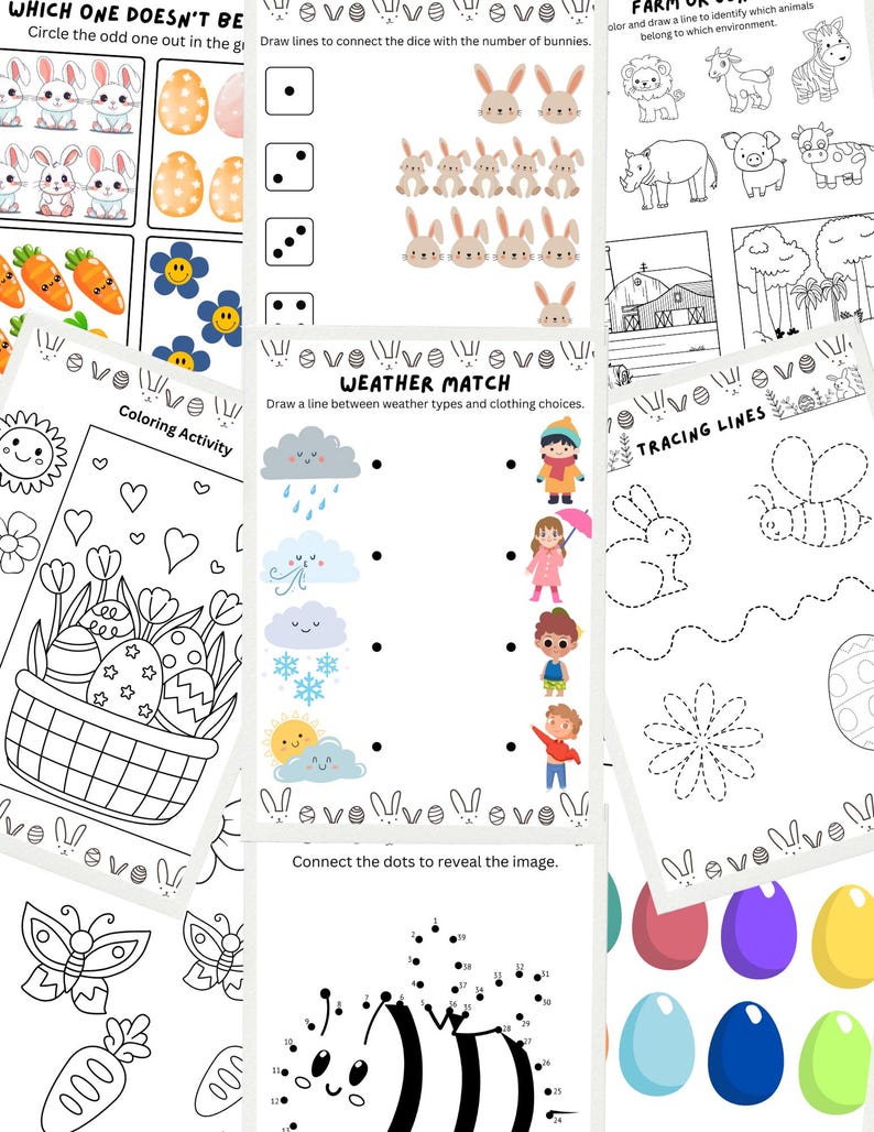 Spring Busy Book for Toddlers – Printable Toddler Activity Book ...