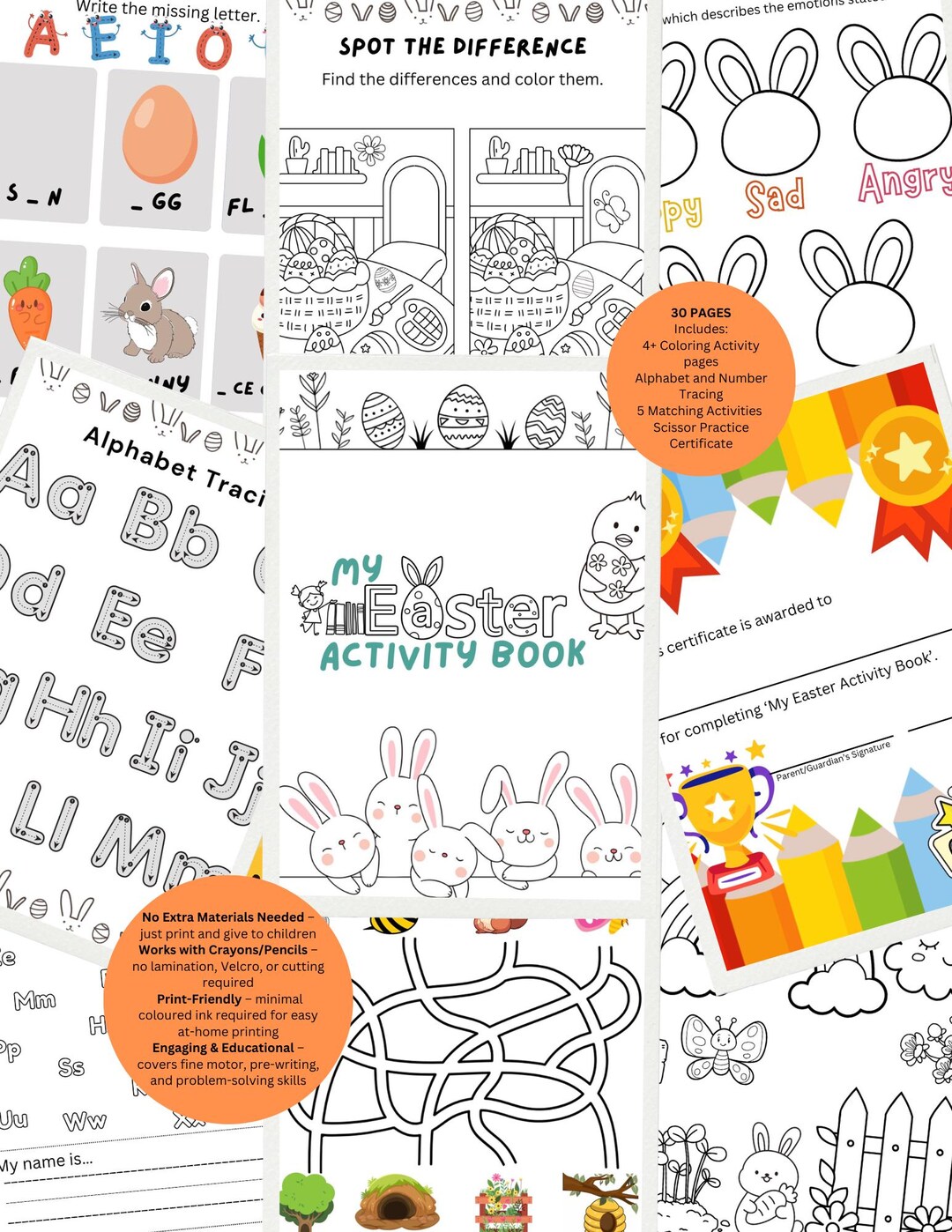 Spring Busy Book for Toddlers – Printable Toddler Activity Book ...