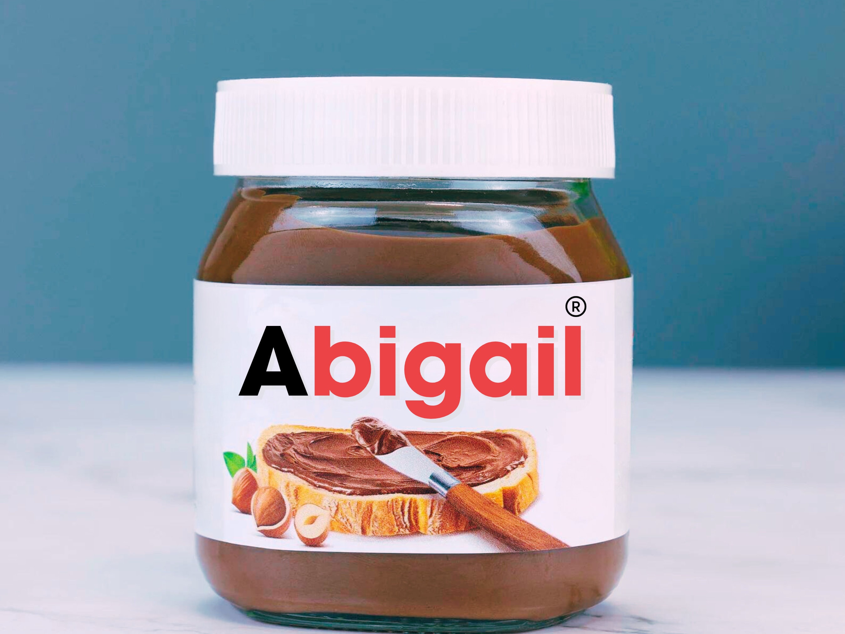 Personalized Nutella Jar Sticker Custom Name Label Unique - Etsy Canada