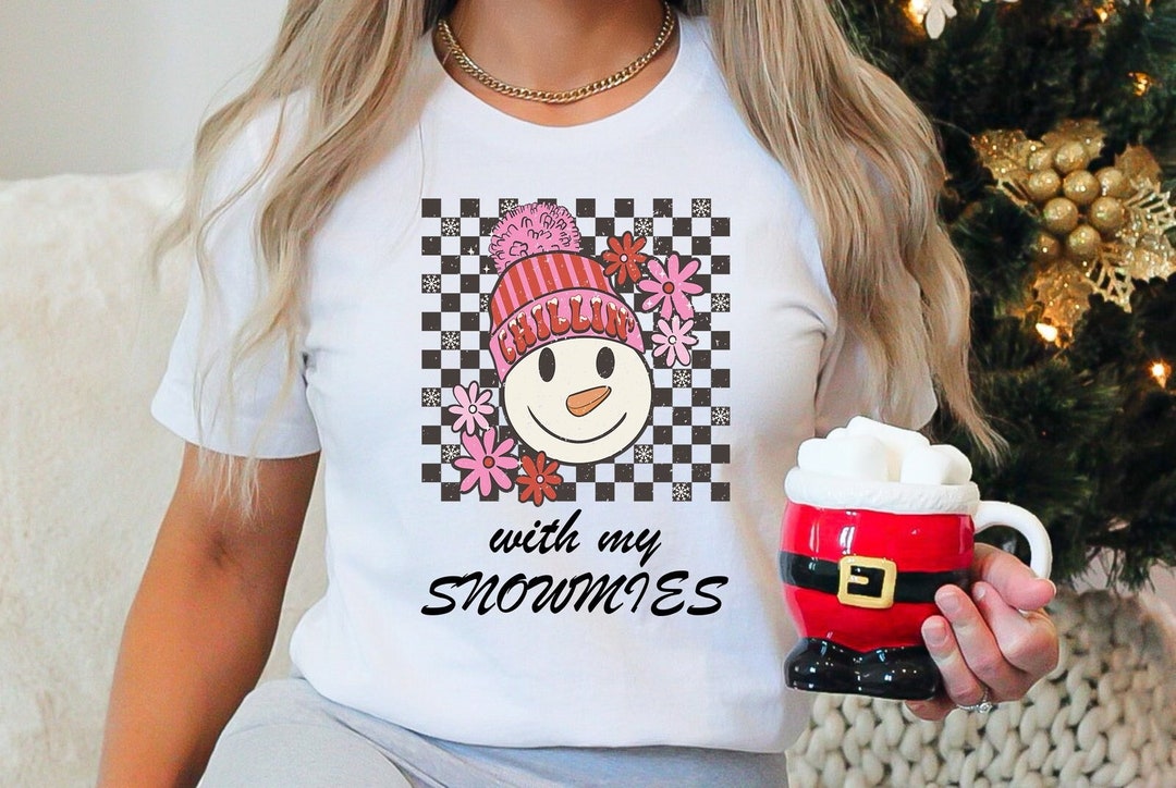 Snowman Chillin' With My Snowmies Shirt Chillin With My - Etsy