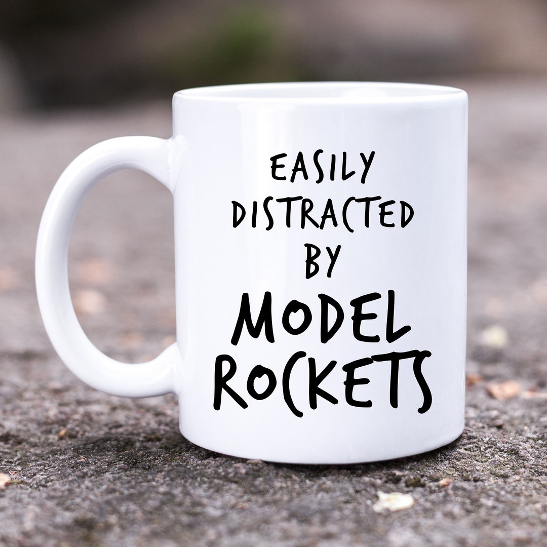 Easily Distracted by Model Rockets Coffee Mug Gift for Model - Etsy