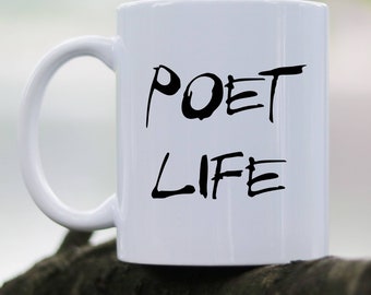 Blackout Poetry Coffee Mug / Poet Coffee Mug / Poet Gift Idea / Writer ...