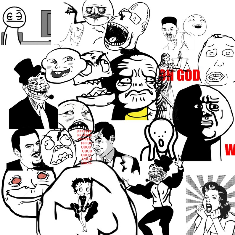 160 Meme Emotes Pack PNG SVG for Tshirt meme Emotes Twitch, Discord ...