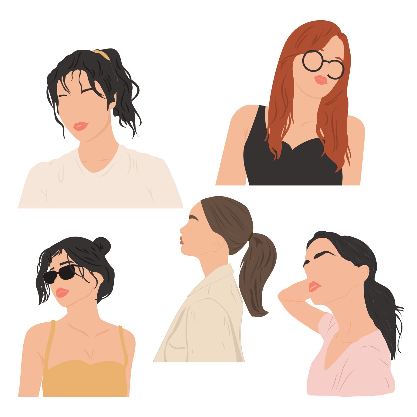 70 Aesthetic Girl PNG Sticker,png-svg Set 70 Designs printiblecoolgirl ...