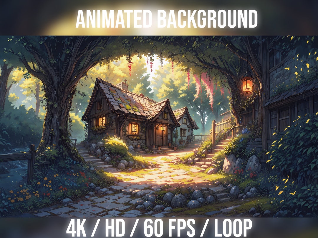 Animated Background Medieval House | Forest | Woods | for Vtuber ...