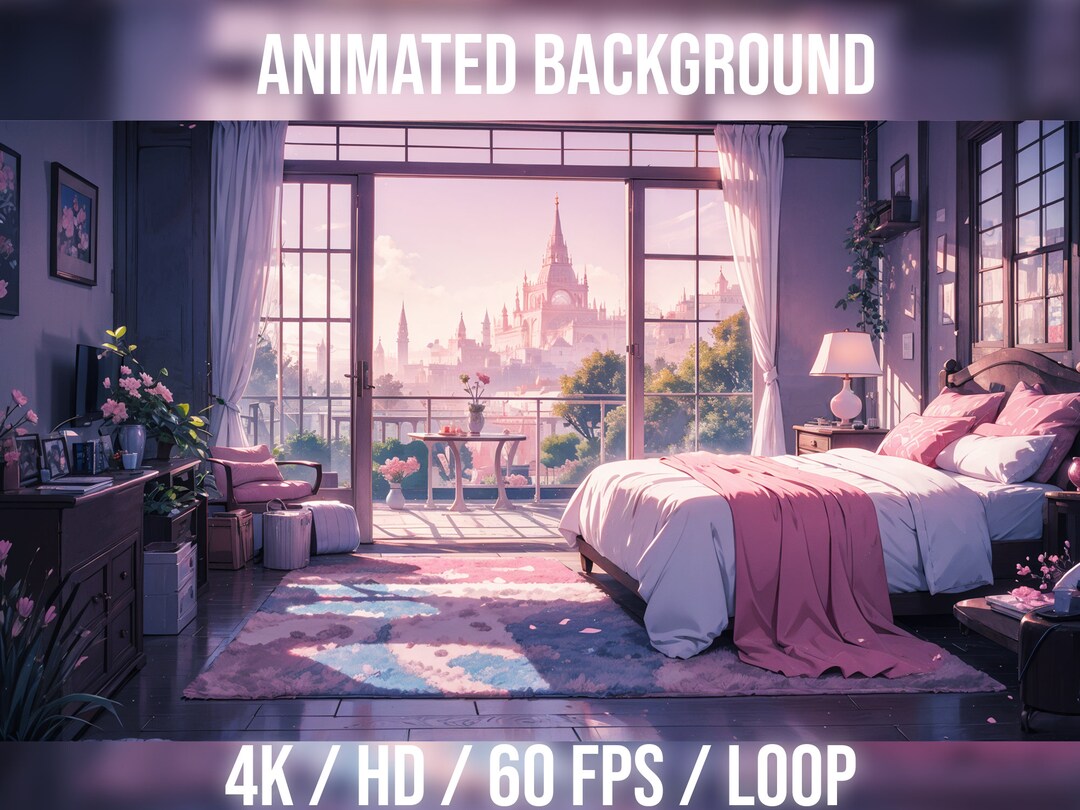Animated Background Aesthetic Bedroom | Castle | Room | Pink | for ...