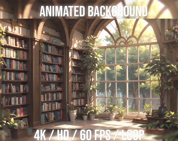 Animated Background Witch Laboratory | Witch Library | Witch Room for ...