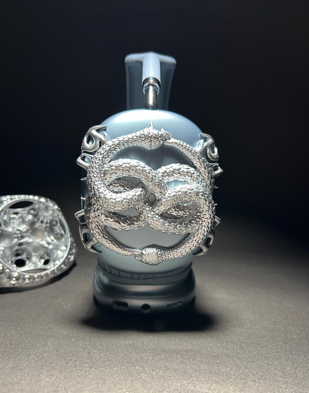 Airpods Max “ouroboros-snake” Accessory- Chrome Design Attachment for ...