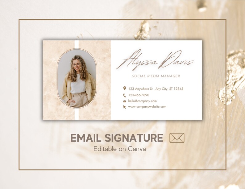 Email Signature Template BUNDLE | Editable Canva Signature Design | Add ...