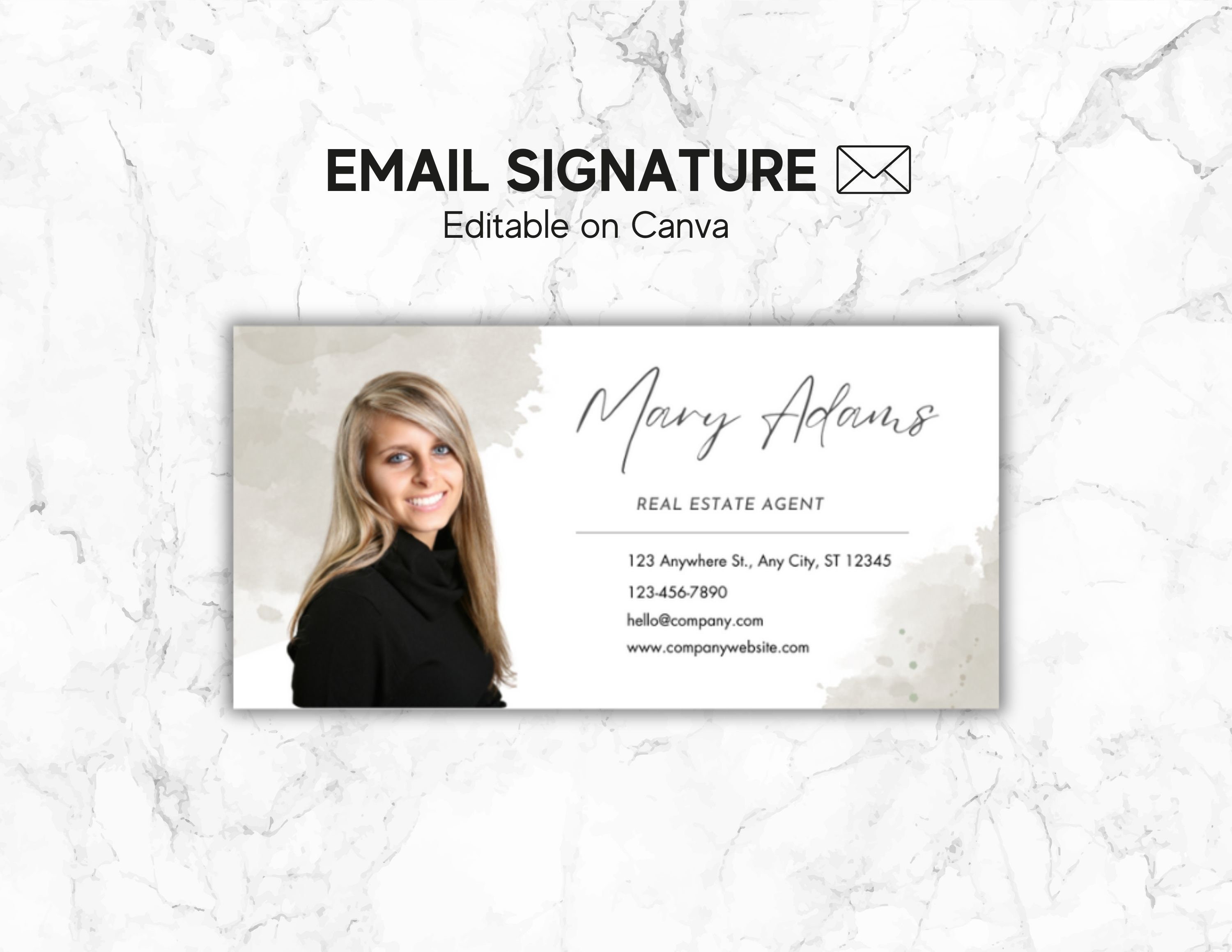 Email Signature Template BUNDLE | Editable Canva Signature Design | Add ...
