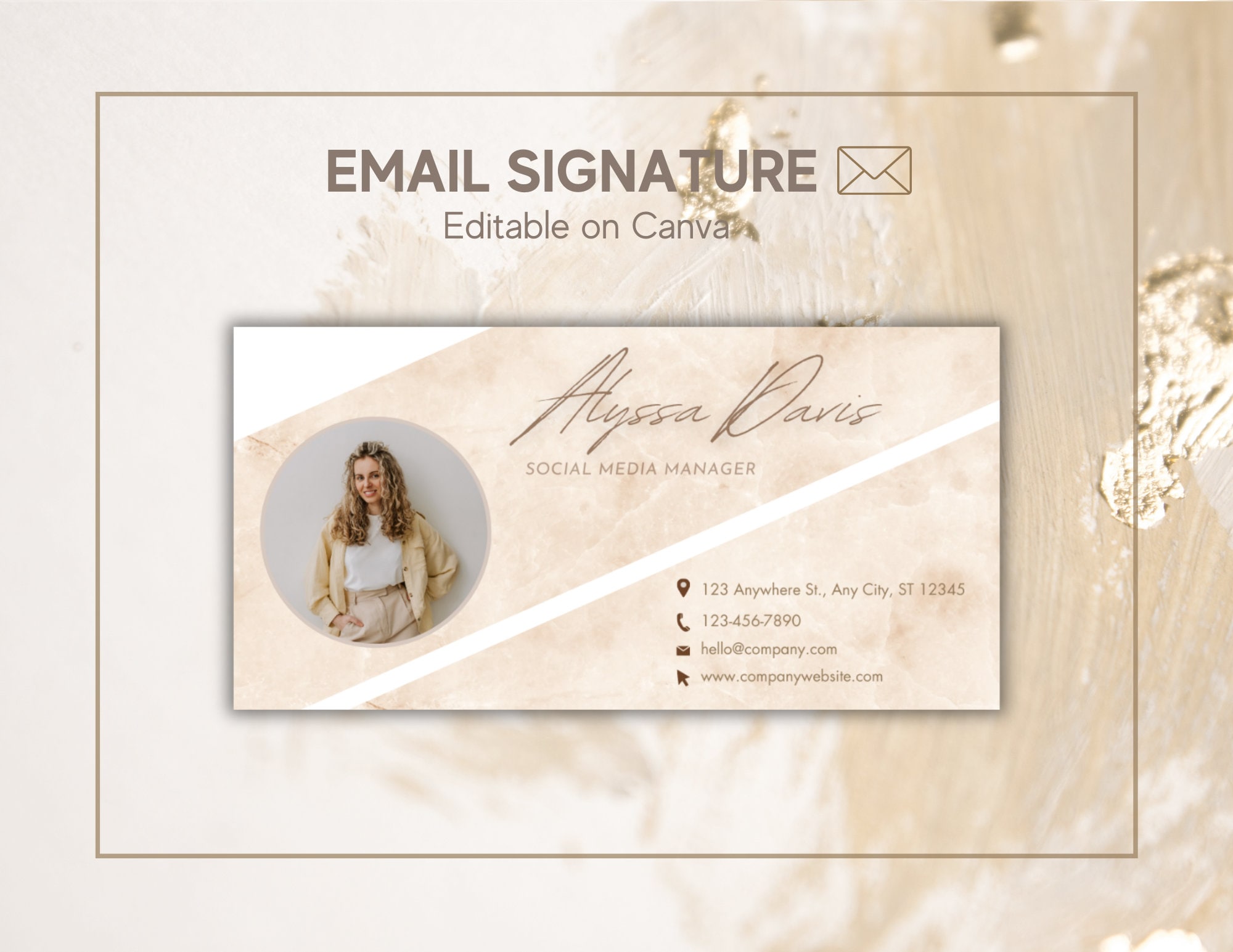 Email Signature Template BUNDLE | Editable Canva Signature Design | Add ...