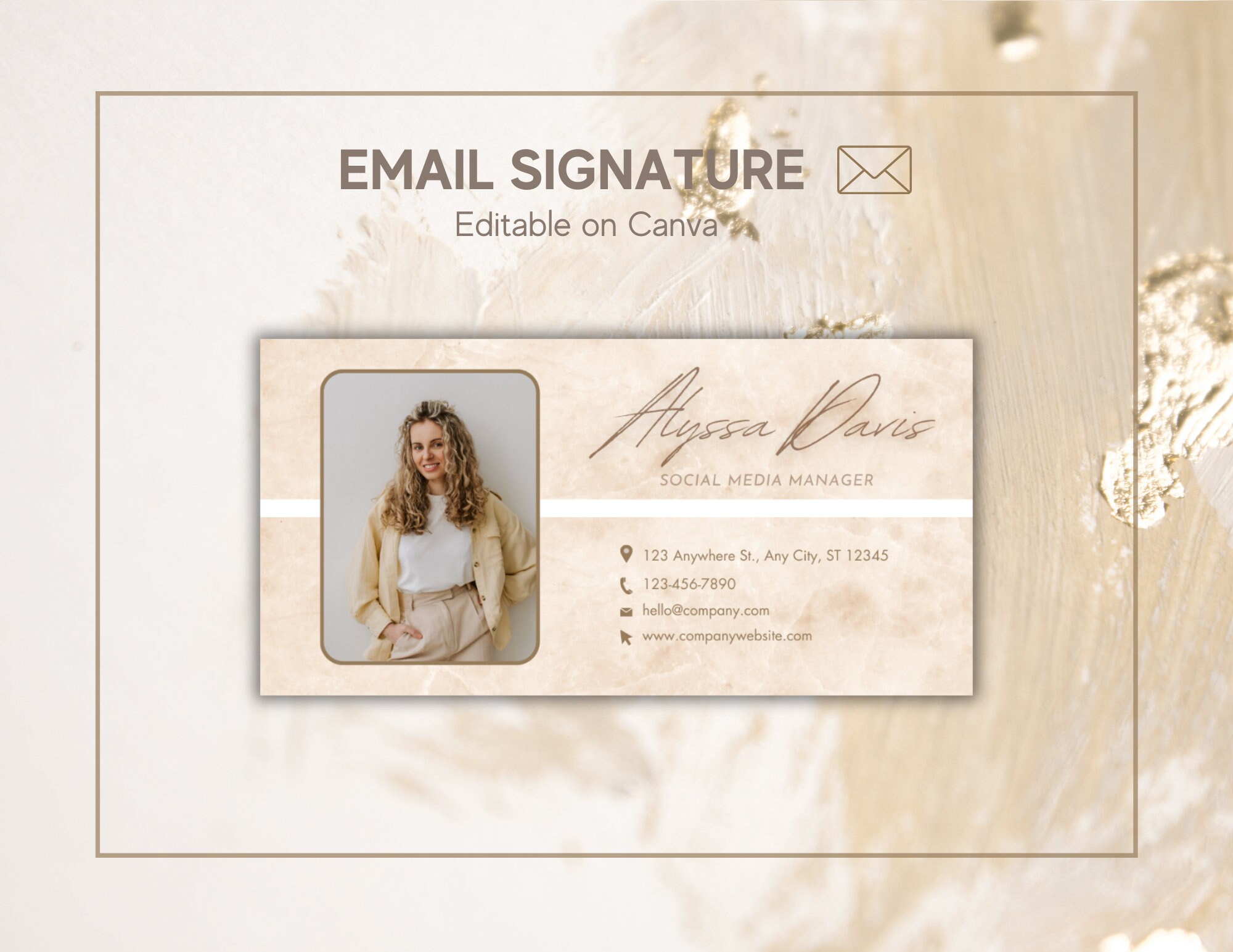 Email Signature Template BUNDLE | Editable Canva Signature Design | Add ...