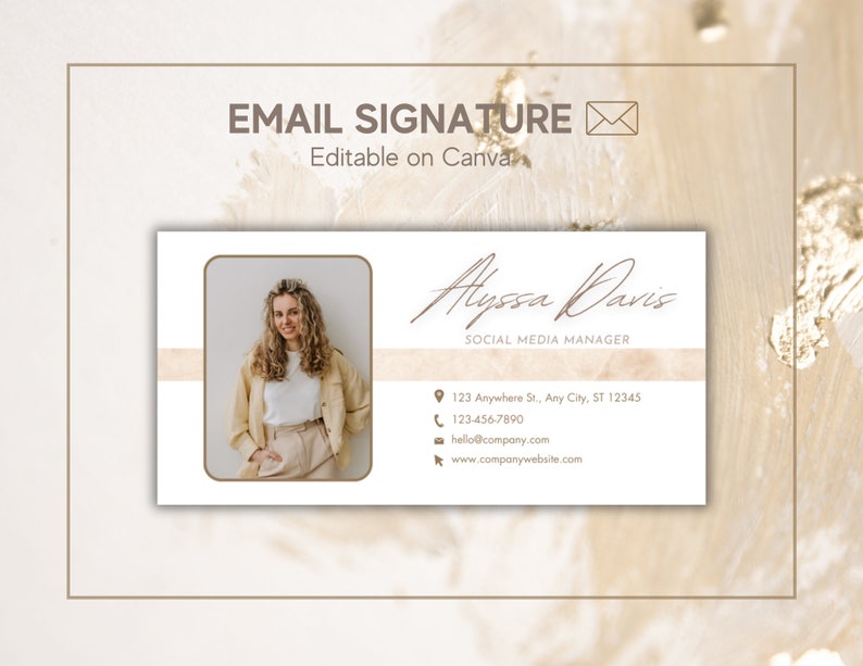Email Signature Template BUNDLE | Editable Canva Signature Design | Add ...