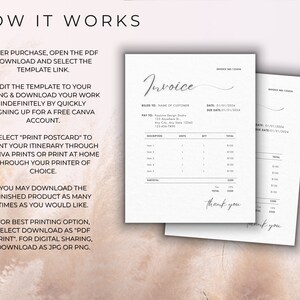 Invoice Template Editable | Printable Custom Order Form | Invoice Form ...