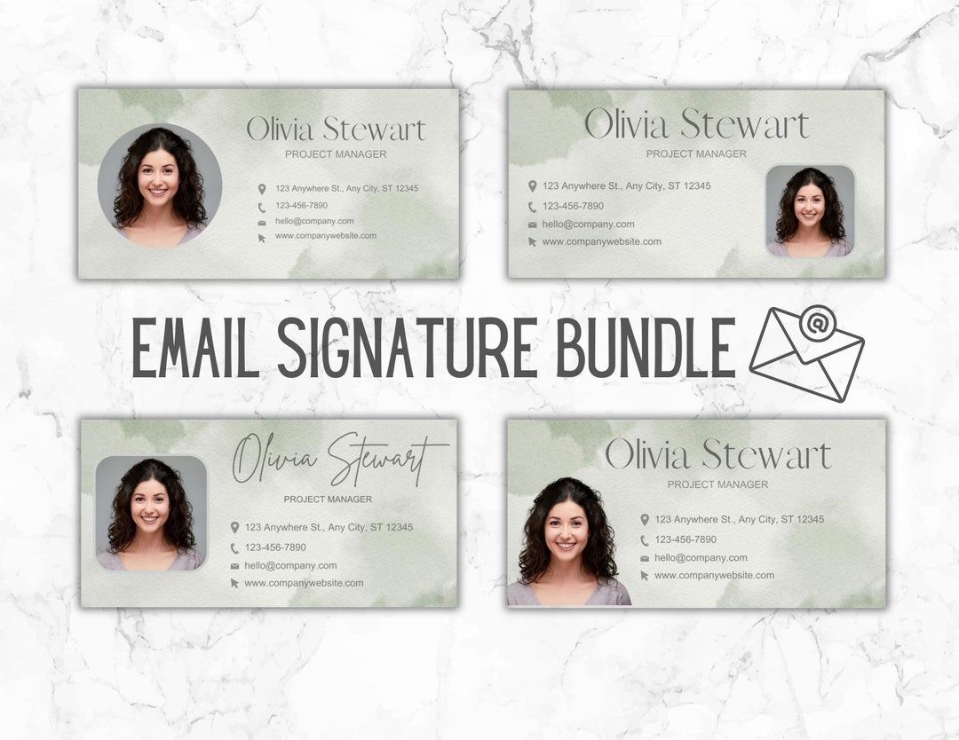 Email Signature Template BUNDLE | Editable Canva Signature Design | Add ...