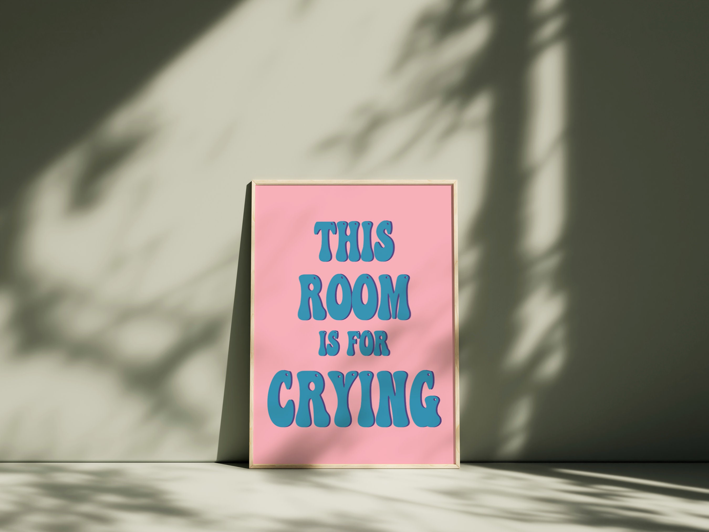This Room is for Crying Art, Digital Prints, Funny Wall Art, Trendy Art ...