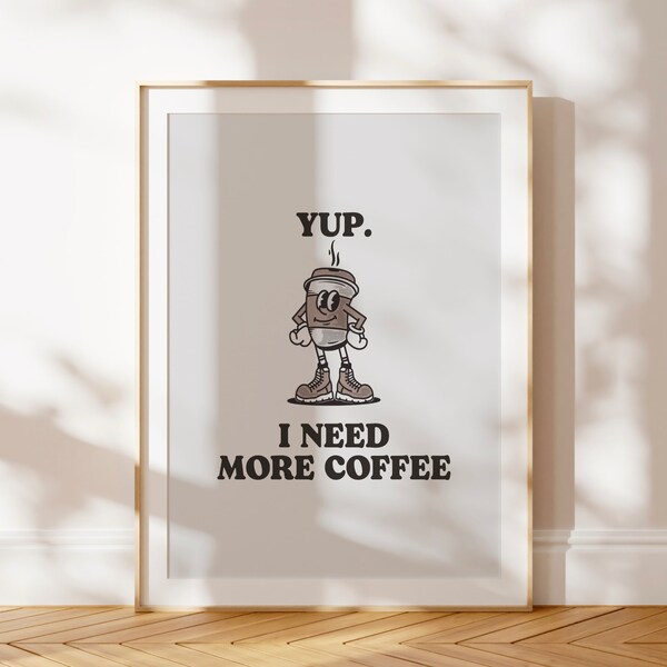 Funny Coffee Poster - Etsy