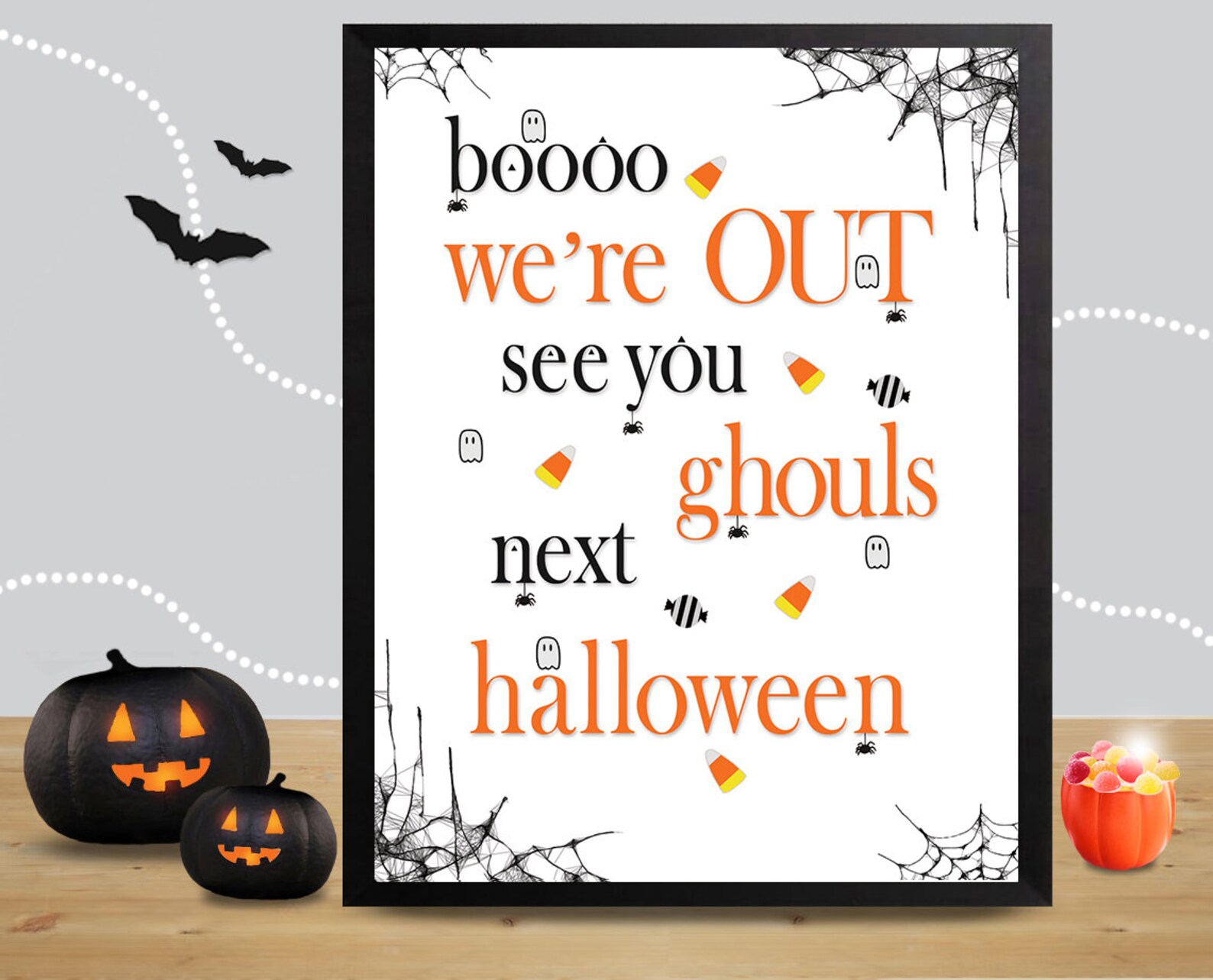 Out of Candy Sign Halloween No More Treats Out of Candy Bowl - Etsy