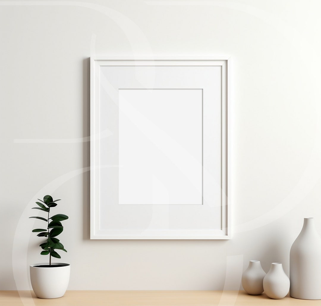 Simple Modern Minimalist Frame Mockup PSD, Empty Frame Mockup, Editable ...