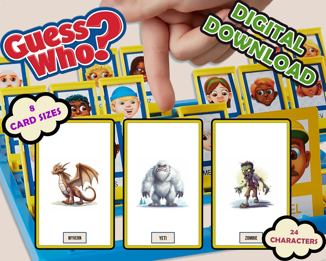 Fantasy Creatures V1 Guess Who? | Printable Insert Cards | Digital ...