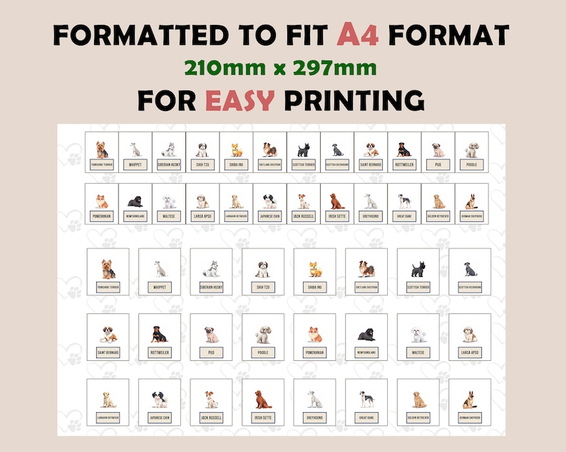 Dog Lovers V1 Guess Who? 2.0 | Printable Insert Cards | Digital ...