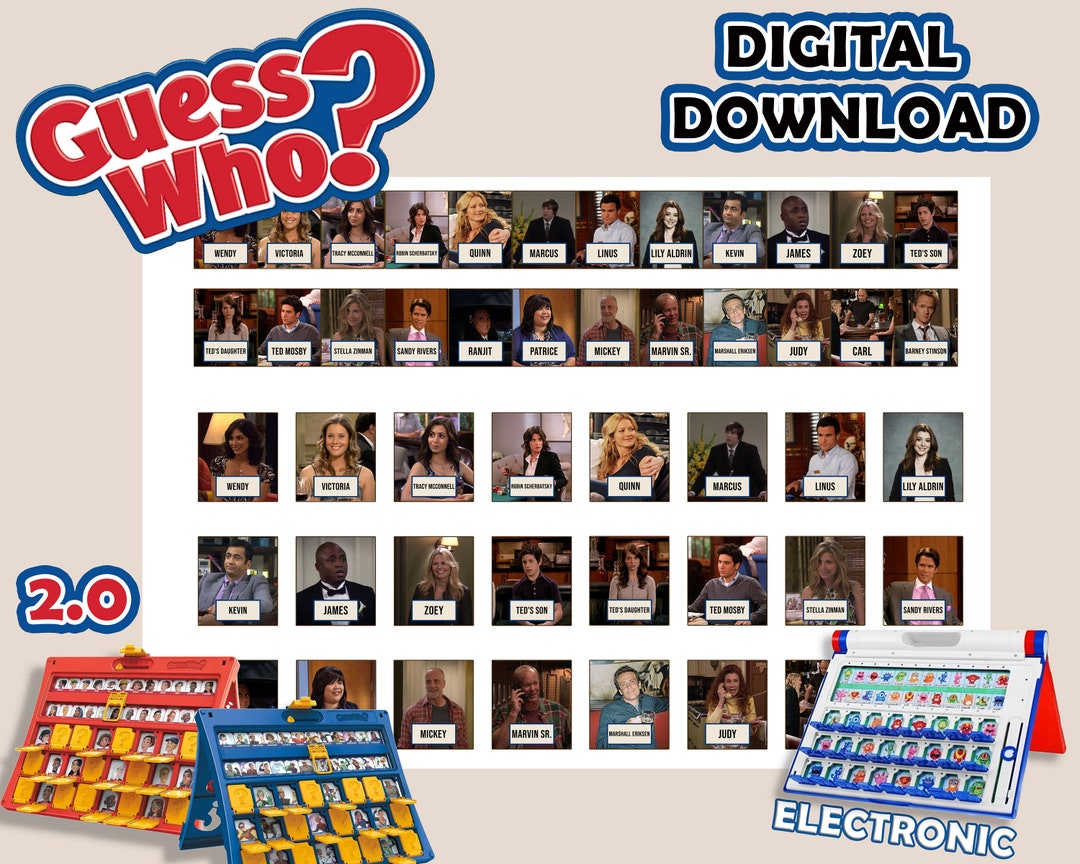 How I Met Your Mother Guess Who? 2.0 | Printable Insert Cards | Digital ...