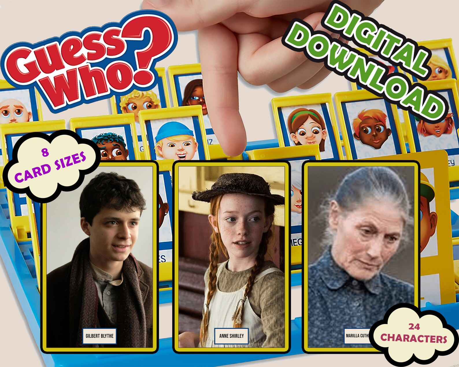 Anne With an E - Printable Guess Who? | Print at Home | Digital ...