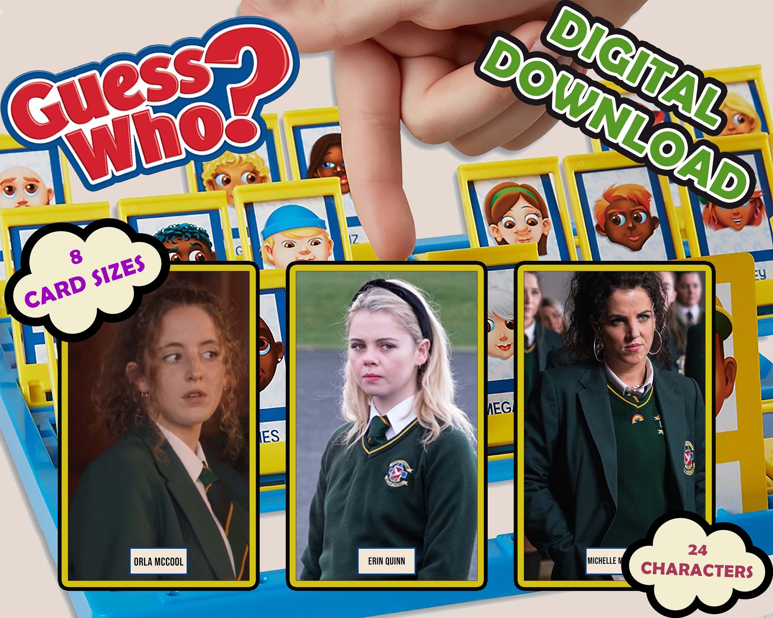 DERRY GIRLS Printable Guess Who Print at Home Digital Download TV Series guess Who Cards Party ...
