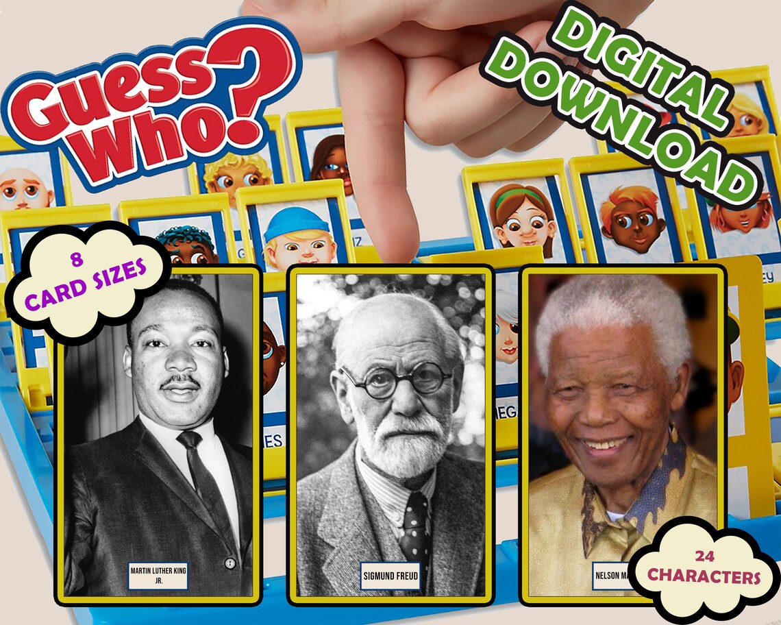 History Characters V2 Printable Guess Who Print at Home - Etsy