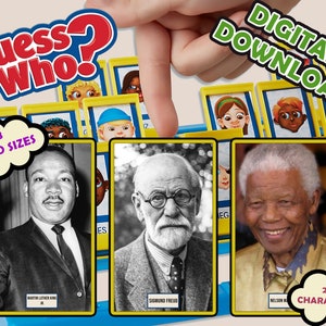 History Characters V2 - Printable Guess Who? | Print at Home | Digital ...