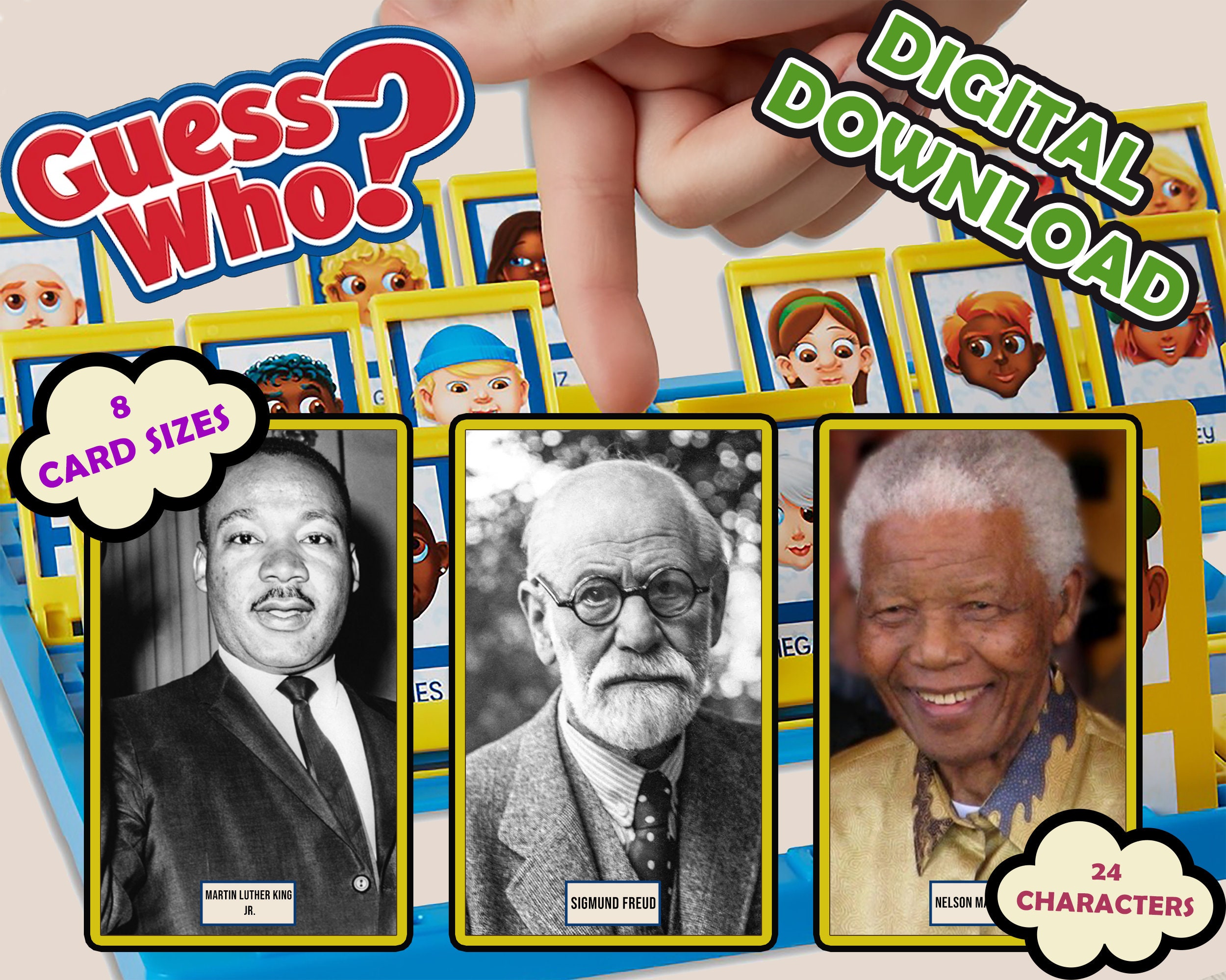History Characters V2 - Printable Guess Who? | Print at Home | Digital ...