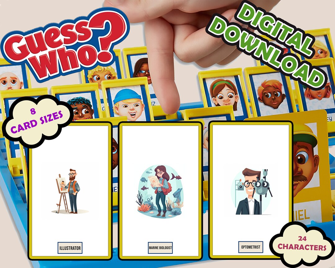 Occupation V1 Printable Guess Who? | Print at Home | Digital Download ...