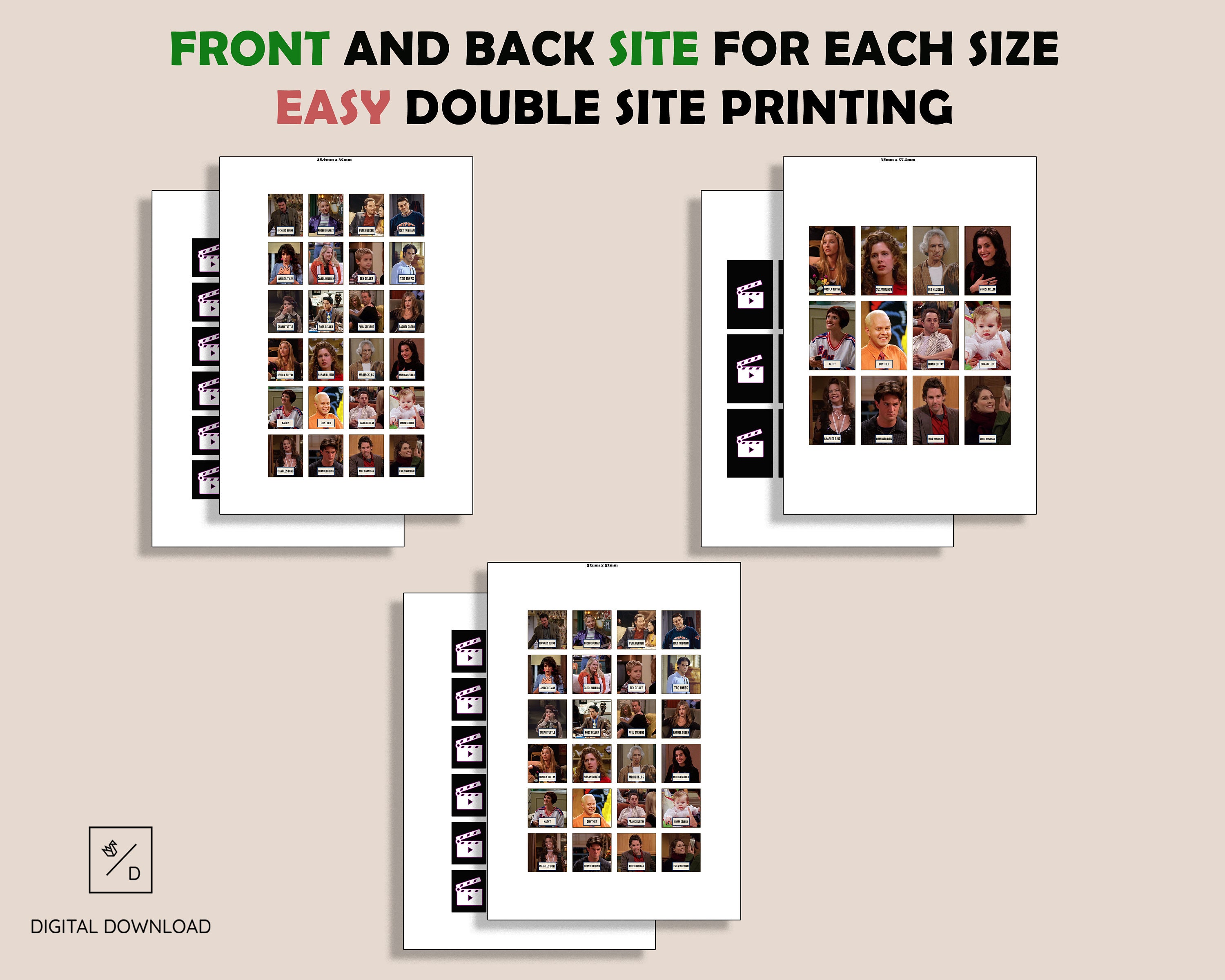 FRIENDS Printable Guess Who Print at Home Digital Download TV Series ...