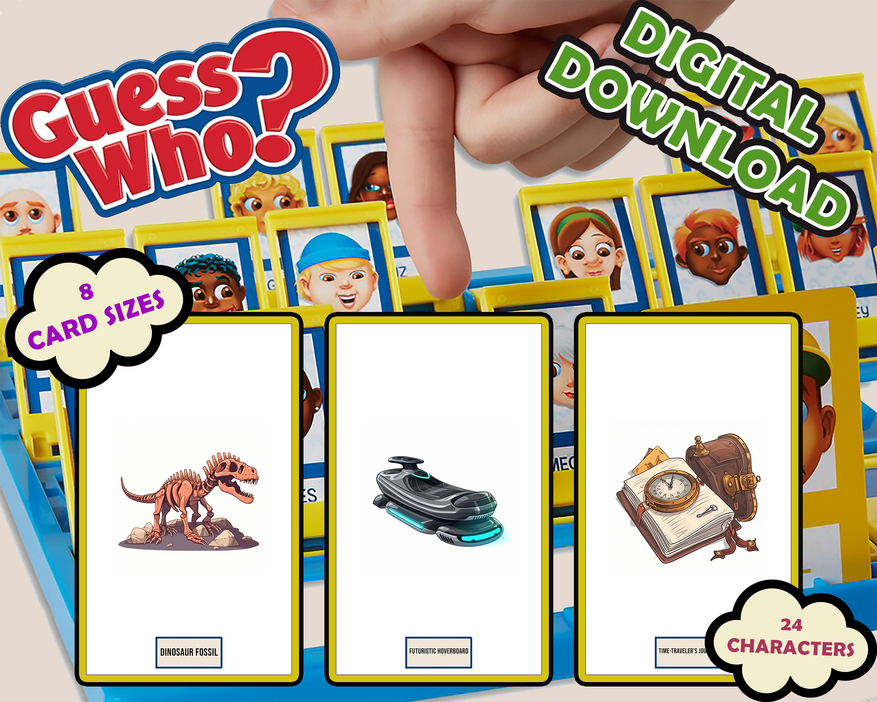 Time Travelers Printable Guess Who Print at Home Digital Download TV ...