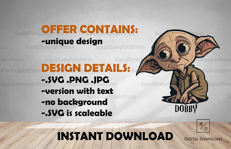 Dobby SVG | Instant Download | Wizard World | School Movie Bundle | Svg ...