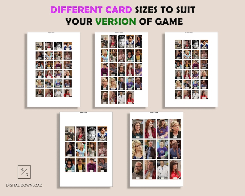 The Big Bang Theory Printable Guess Who Print at Home Digital Download ...