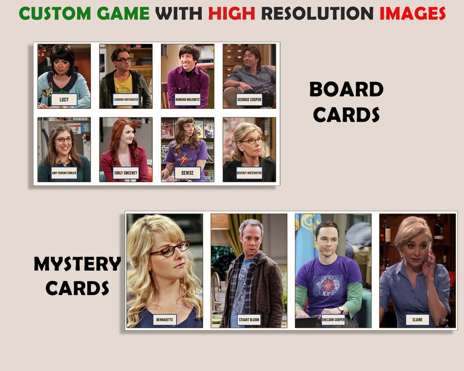 The Big Bang Theory Printable Guess Who Print at Home Digital Download ...