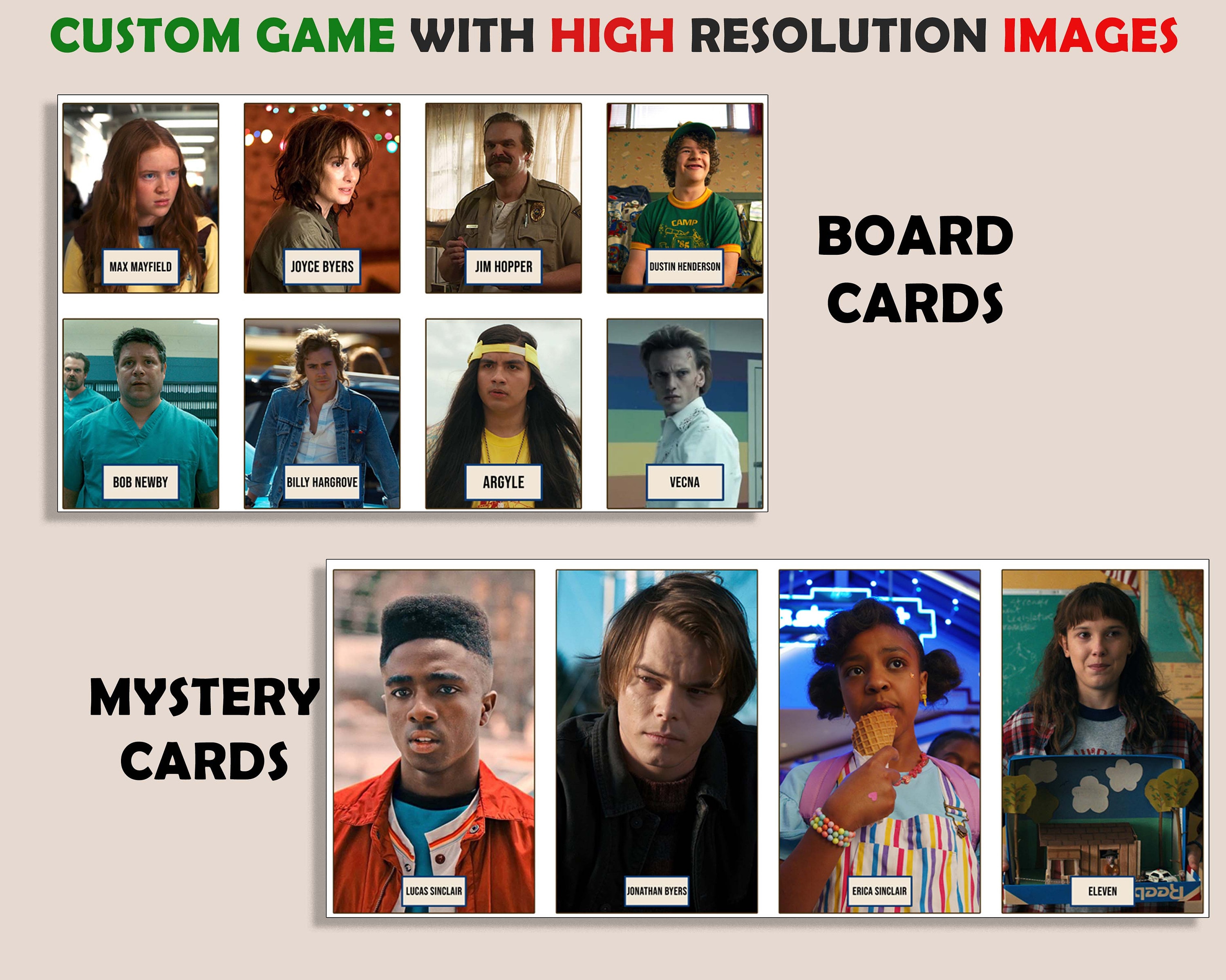 Stranger Things Printable Guess Who Print at Home Digital - Etsy