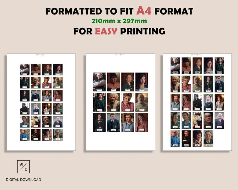 DERRY GIRLS Printable Guess Who Print at Home Digital Download TV Series guess Who Cards Party ...