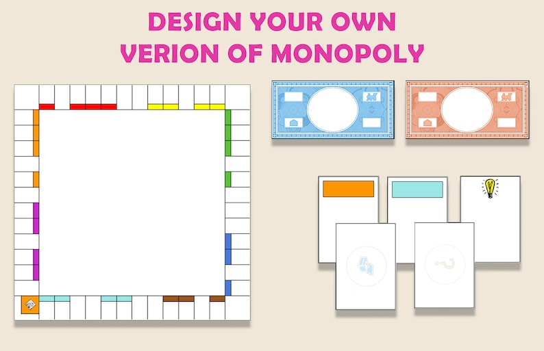 Custom MEGA Monopoly Template Online Editor Jettemplate Download Bonus ...