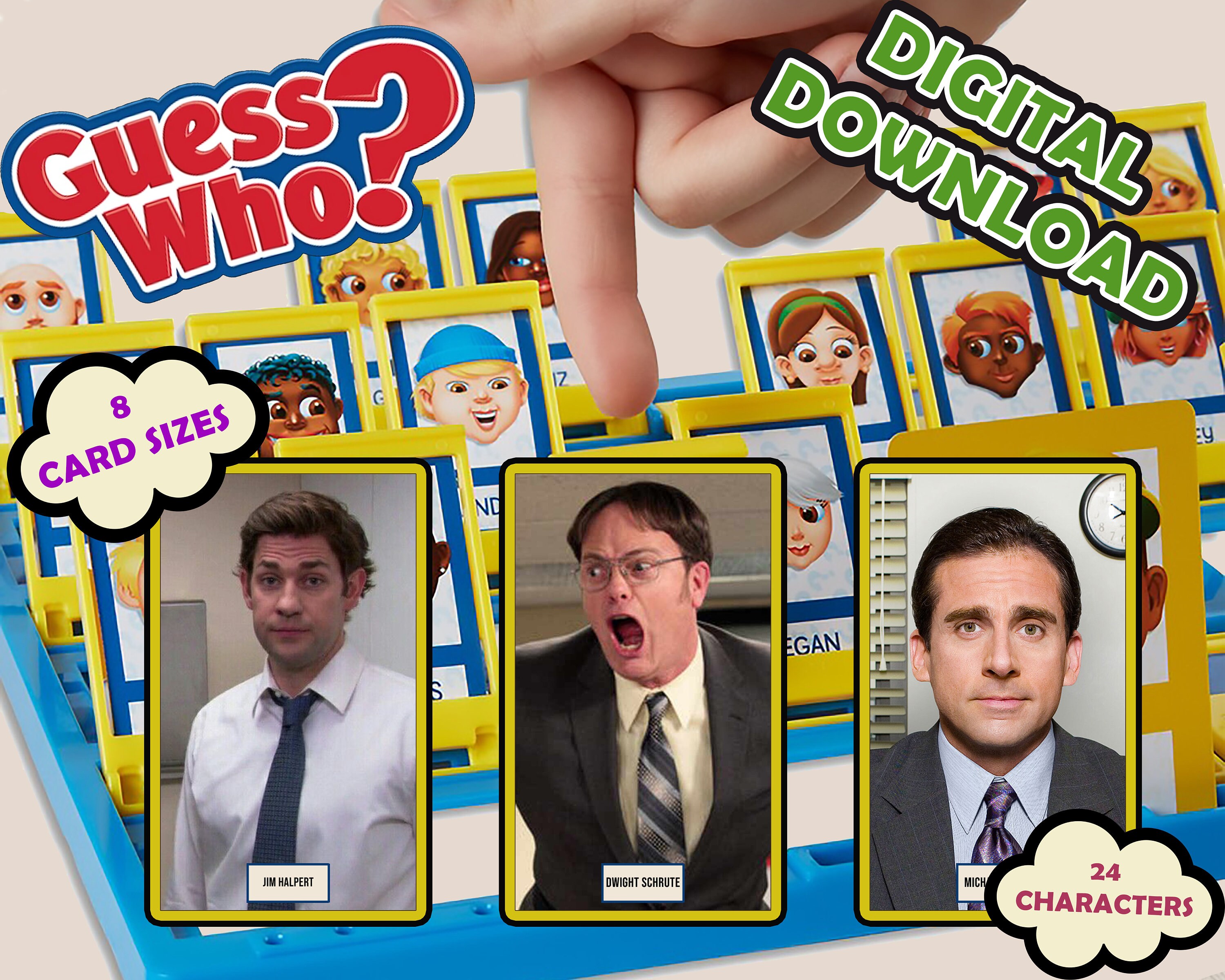 THE OFFICE Printable Guess Who Print at Home Download TV Series Guess ...