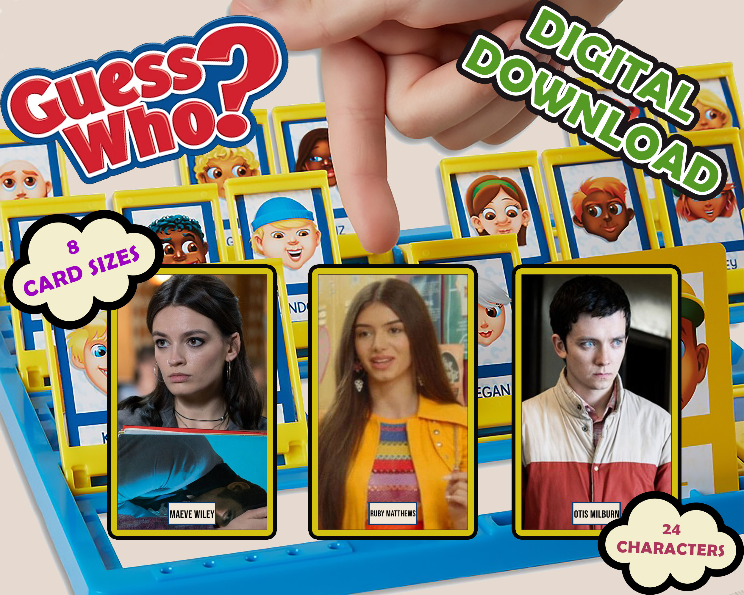 Sex Education Printable Guess Who Print At Home Digital Download Tv