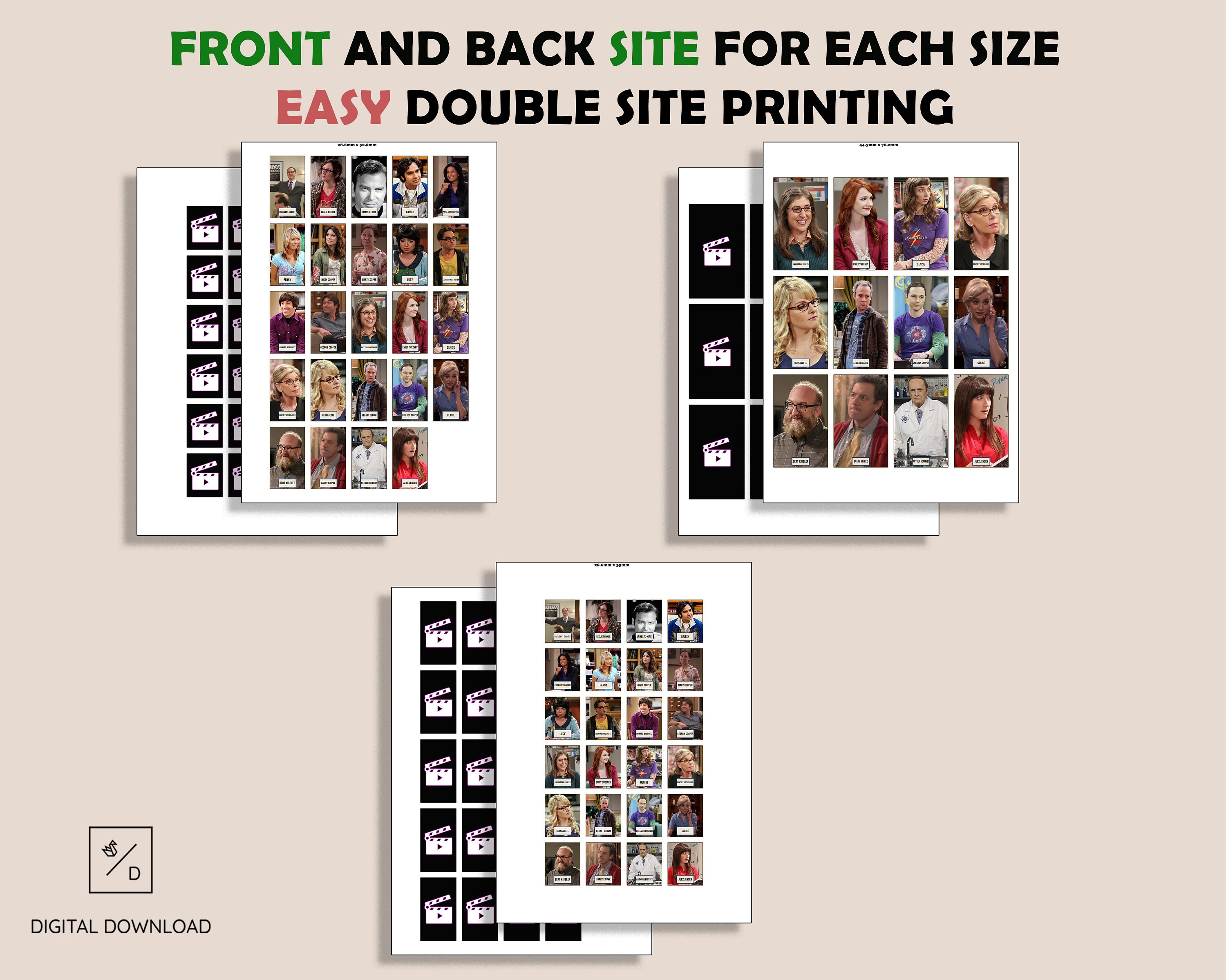 The Big Bang Theory Printable Guess Who Print at Home Digital Download ...