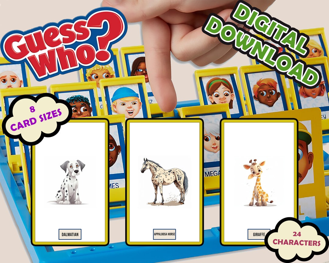 ANIMALS WITH SPOTS - Printable Guess Who? | Print at Home | Digital ...