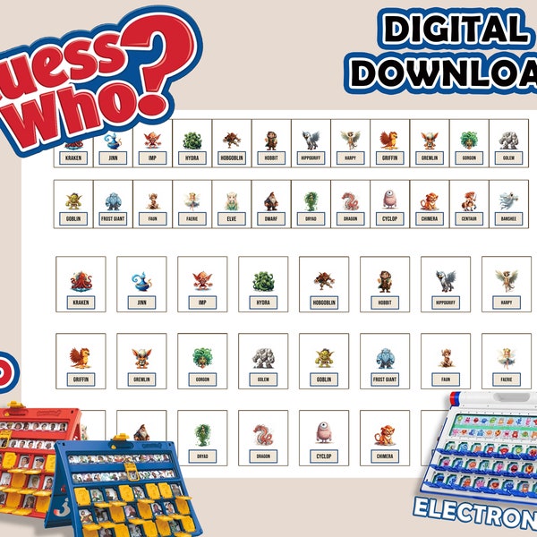 Guess Who Cards - Etsy